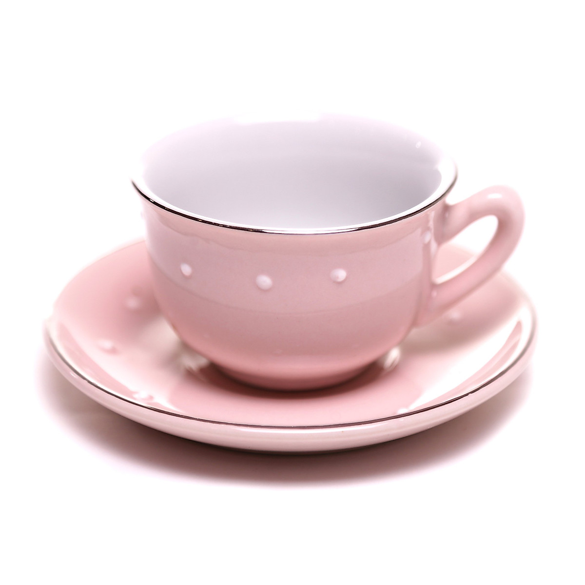 Children's Porcelain Play Tea Set - 13pcs, Light Pink