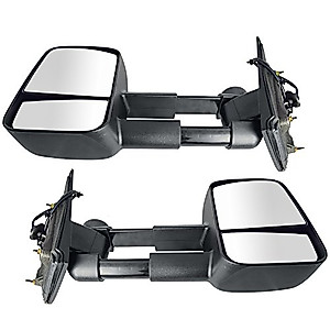 Trail Ridge Tow Mirror Power Heated Textured Black Pair Set for Silverado Sierra