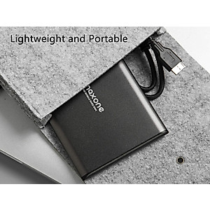 Maxone 320GB Ultra Slim Portable External Hard Drive HDD USB 3.0 Compatible with PC, Laptop - Charcoal Grey