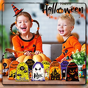 24 Pieces Halloween Drawstring Gift Bags 4 x 6 Inches Goodie Bags Halloween Party Favors Bags Halloween Canvas Bags for Kids Party Supplies, 8 Styles