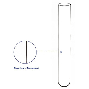 Labasics 30 Pack Borosilicate Glass Round Bottom Test Tubes, 15 mm OD X 100 mm Length (Pack of 30)