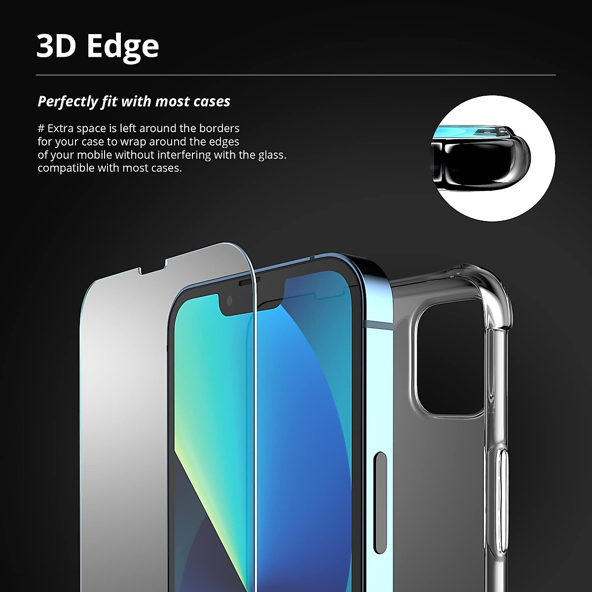 XYYZYZ Glass Screen Protector Compatible for iphone 13 Mini HD Tempered Glass Film Case Friendly [5.4 Inch 2 Pack]