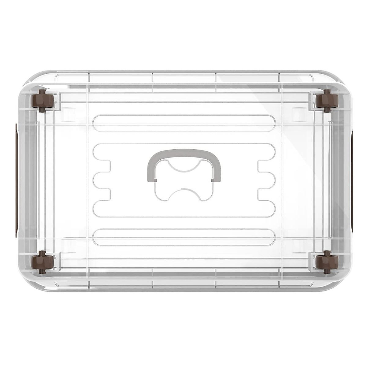 17 Quart Clear Storage Latch Box/Bin, 4-Pack Plastic Stackable Box Organization with Wheels Latching Handle and Lid