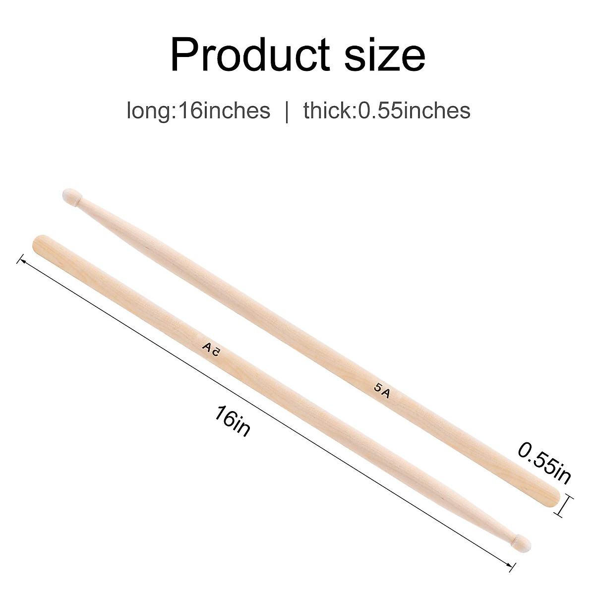 FF Elaine Maple 5A Wood Tip Drumsticks 12 Pairs