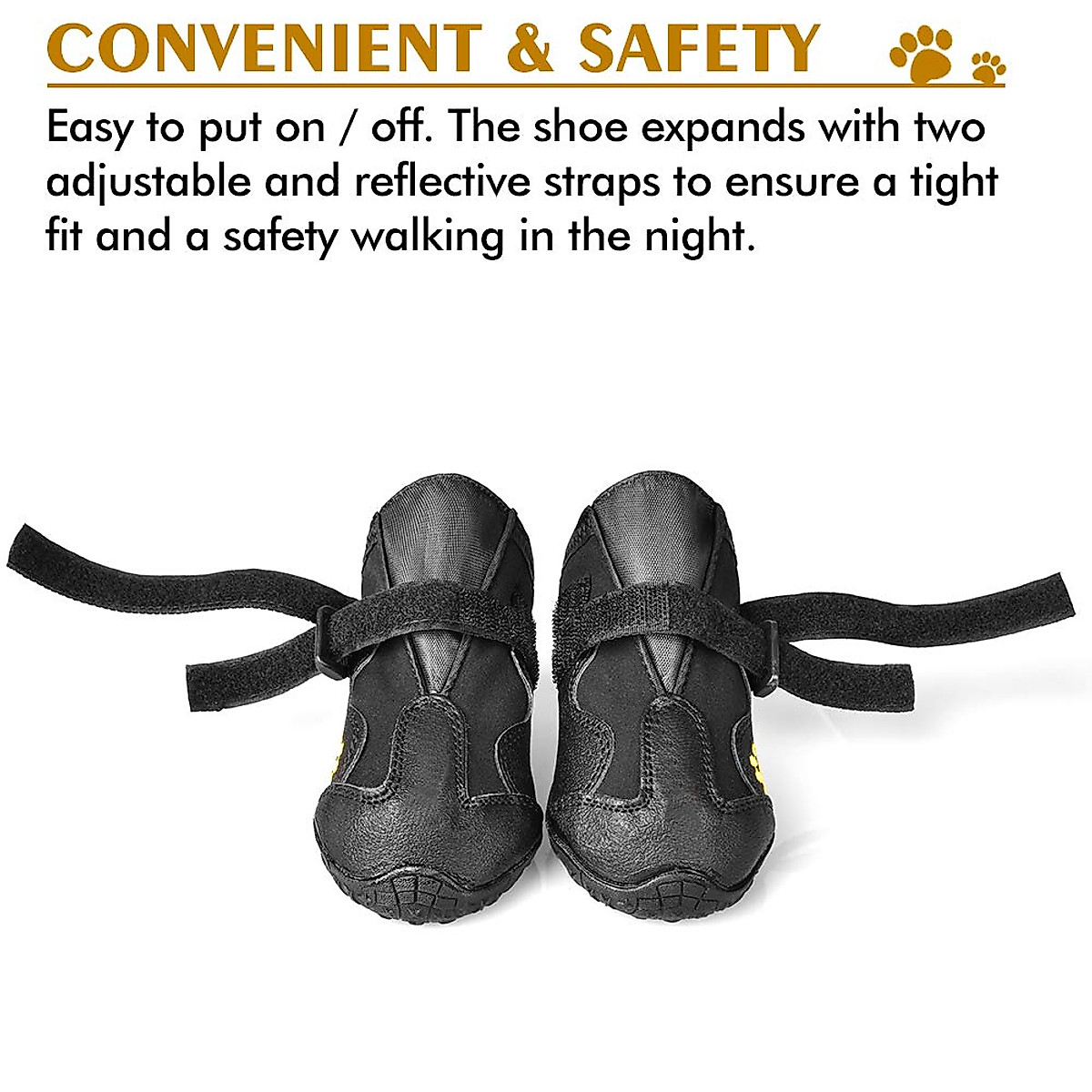 WUXIAN Waterproof Dog Shoes,Dog Outdoor Shoes, Running Shoes for Dogs,Pet Rain Boots, Labrador Husky Shoes for Medium to Large Dogs,Rugged Anti-Slip Sole and Skid-Proof-Size5