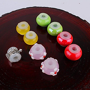 lixuesong 10 Pieces Silicone Rubber Stoppers Practical Ring Bead Spacer Durable Ring Spacer DIY Jewelry Making Accessories