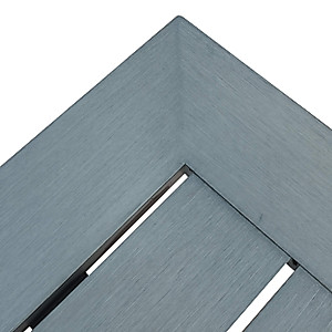 GDFStudio Modern Outdoor Aluminum Dining Bench, Dark Gray