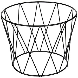 American Metalcraft DPS797 Ironworks Black Drum Pizza Stand, 7" H