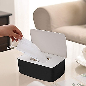 Baby Wipes Dispenser, Reusable Baby Wipes Holder Box, Flushable Baby Wet Wipes Case Wipes Container with Portable Wipes Pouch, Easy Open Keeps Wipes Clean, Wet (Fits Up to 60/120 Wipes)