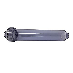 Jett Water Systems Refillable Empty Inline Water Filter Cartridge for RO/DI Filters (Clear)