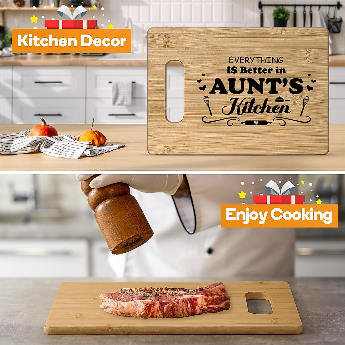 GwhyGifts Uncle and Aunt Gifts,Funny Socks 20 Oz Tumbler and Personalized Cutting Board