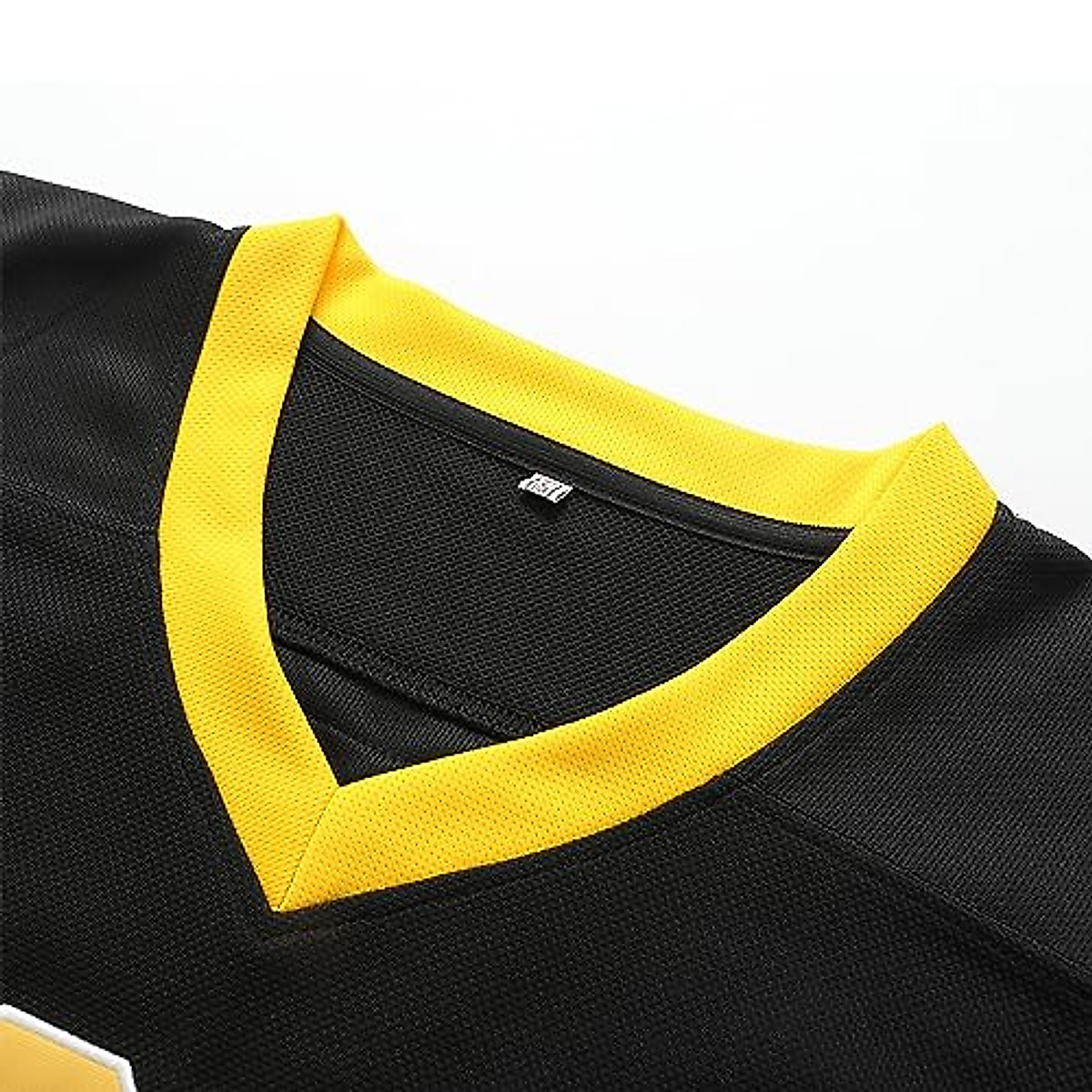 Livrania Men's Boston Happy Gilmore #18 Adam Sandler 1996 Movie Ice Hockey Jersey Stitched Letters and Numbers S-XXXL(18Black-Large)