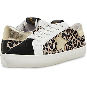 Steve Madden Women's Starling Sneaker, Black/Leopard, 7.5