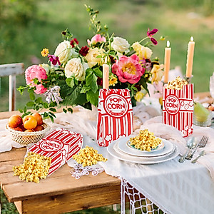 SUPWISER 200 Pcs Popcorn Bags, 1 Oz Movie Night Paper Popcorn Bags Bulk Individual Servings for Popcorn Machine Kitchen Party Movie Theater, Carnival Party, Decorations Supplies