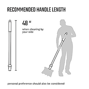 SWOPT Premium Multi-Surface Angle Broom Cleaning Head — Indoor and Outdoor Angled Broom Set — Interchangeable with All SWOPT Cleaning Products for More Efficient Cleaning and Storage