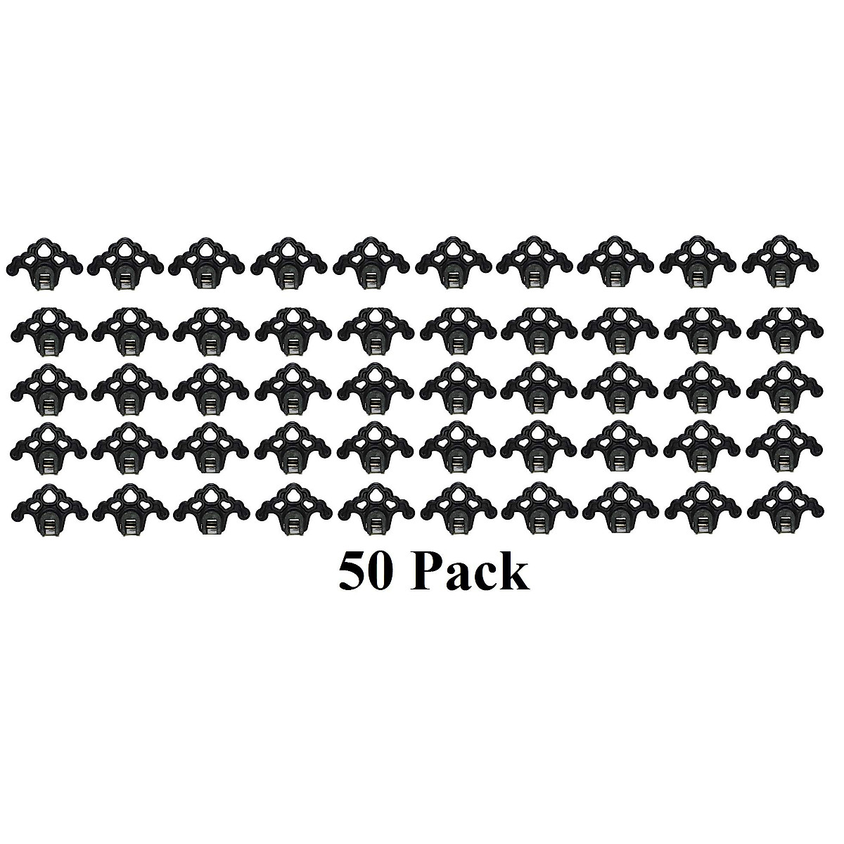 Plastic Roof Ice Guard Snow Guard Snow Stops for Standing Seam Metal Roofing - Multi-Color/Multi-Pack Listing (50, Black)