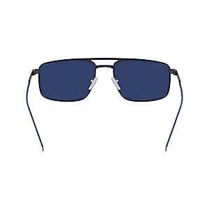 Lacoste Men's Sunglasses L255S - Matte Dark Grey with Solid Blue Lens