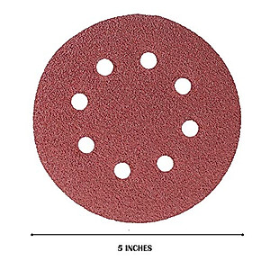 160 PCS 5 Inch Sanding Discs Hook and Loop Orbital Sander Pads Sand Paper Discs for Sander 40 60 80 100 120 150 240 320 400 600 Grit Power Sanding Discs 5 Inch 8 Hole Round Sanding Discs (40-600 Grit)