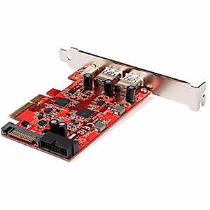 StarTech.com 5-Port USB PCIe Card - USB 3.2 Gen 2 (10Gbps) PCIe Card w/ 1x USB-C & 2x USB-A - 1x 2 Port IDC (Internal 5Gbps USB Header Expansion) - USB C PCI Express Controller Card, TAA