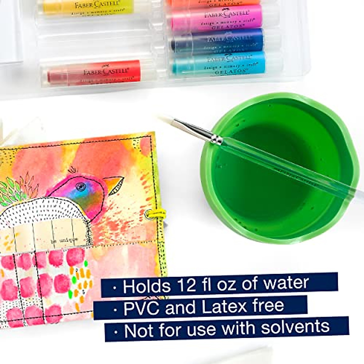 Faber-Castell Collapsible Water Cup - Reusable Water Cup for Mixed Media and Painting