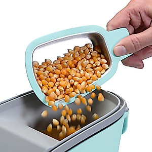 Presto 04867 Poplite Plus Hot Air Popcorn Popper - Built-In Measuring Cup + Melts Butter, Easy to Clean, Built-In Cord Wrap, 18 Cups, Aqua