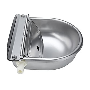 Mono-gatari Automatic Waterer Water Bowl Farm Livestock Stainless Steel Animal Drinking Water Bowl for Pigs Horse Cattle Goat Sheep Dog (Without Drainage Hole)