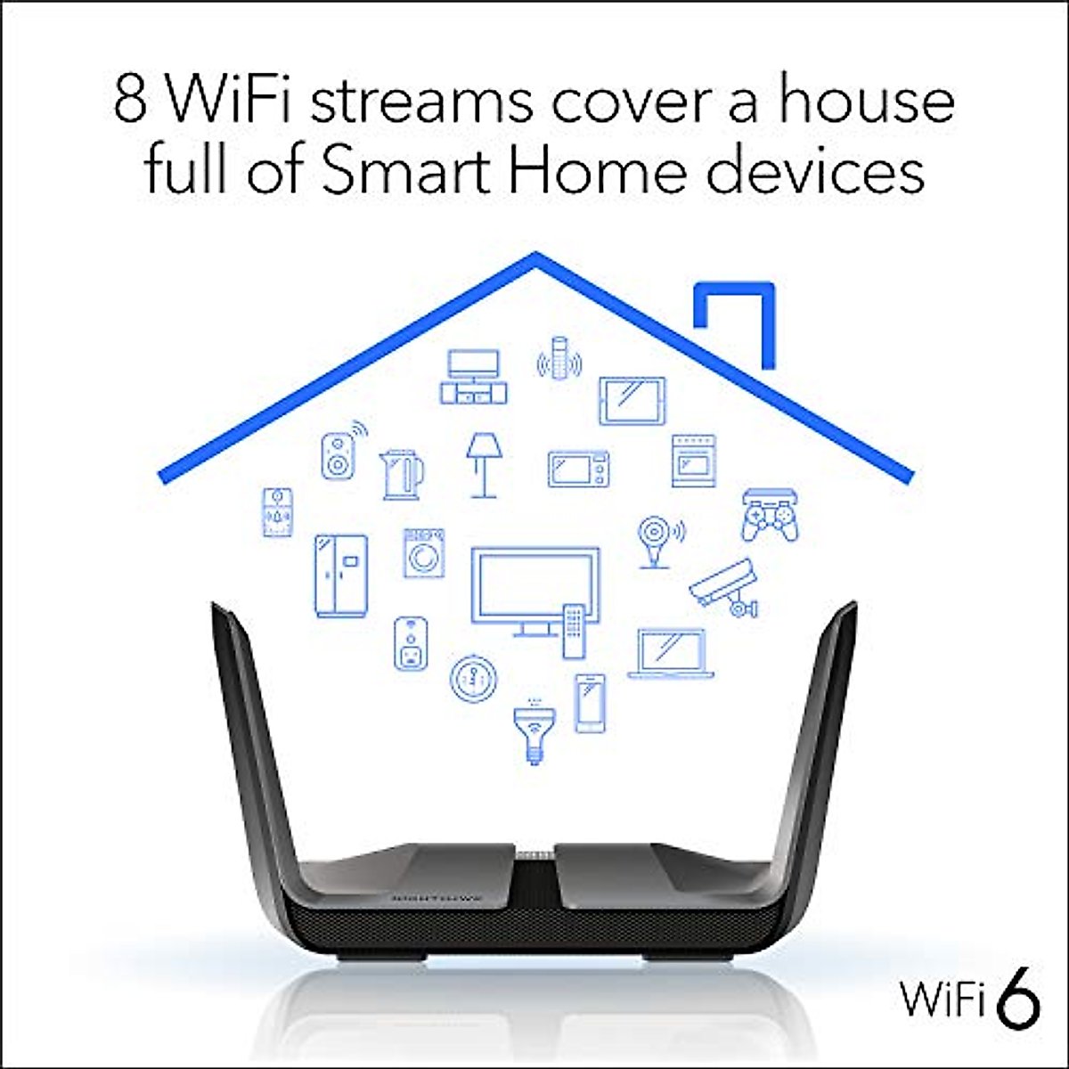 NETGEAR Nighthawk 8-Stream AX8 Wifi 6 Router (RAX80) – AX6000 Wireless Speed (Up to 6 Gbps) | 2,500 sq. ft. Coverage