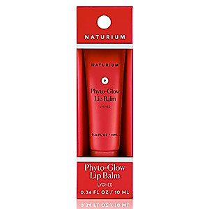 Naturium Phyto-Glow Lip Balm, Hydrating Lip Care with a Glossy Finish, 0.34 oz (Lychee)