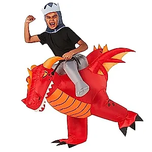 Morph Costumes - Inflatable Dragon Costumes For Kids - Red Dragon Costume for Kids - Dragon Rider Costume - Inflatable Costume for Kids