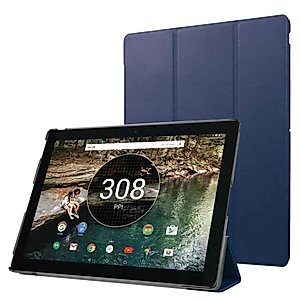 Zrengp Tablet Smart Cover for Google Pixel C 2015 Release 10.2 inch, Ultra Thin Slim Folio Stand Lightweight with Auto Sleep/Wake Up Function Leather Case for Google Pixel C 10.2" (Black)