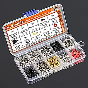 HELIFOUNER 420 Pieces Computer Standoffs Screws Assortment Kit for 2.5" SSD, Hard Drive, Computer Case, Motherboard, Fan Power Graphics