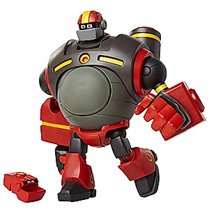 Mega Man Fully Charged – Deluxe Guts Man Articulated Action Figure with Expanding Belly and Guts Man Buster Accessory (to swap onto the Mega Man figure)! Based on the new show!