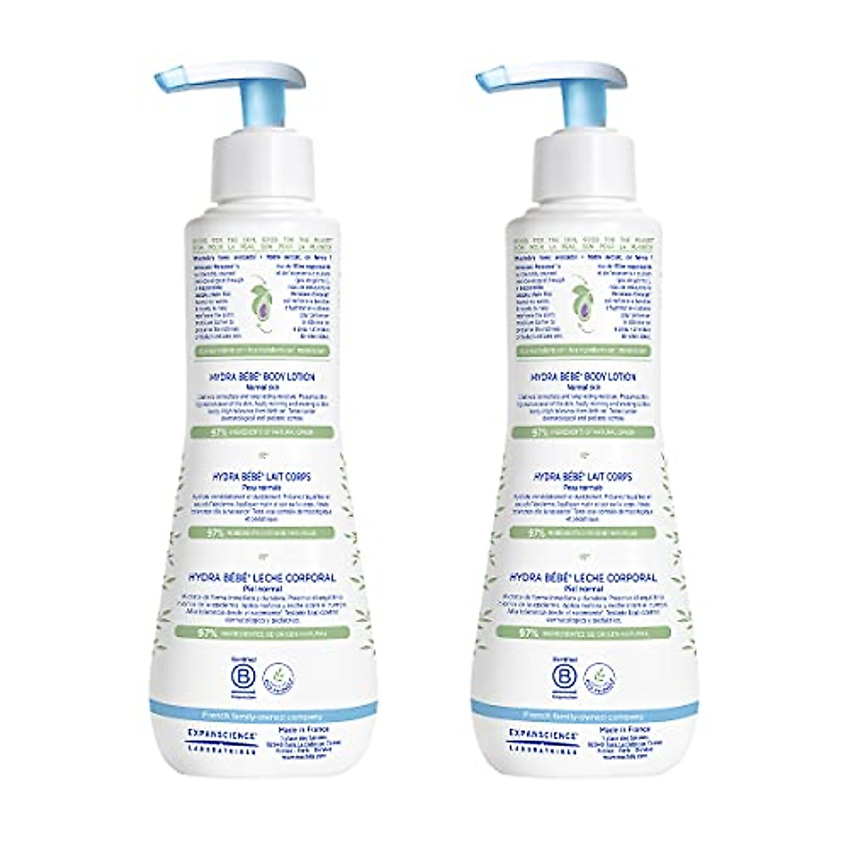 Mustela Hydra Bebe Body Lotion - Daily Moisturizing Baby Lotion with Natural Avocado, Jojoba & Sunflower Oil â€“ 10.14 fl. oz. â€“ 2-Pack