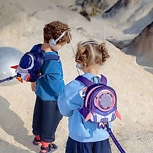 yisibo Kids Backpack with Safety Leash,Anti-lost Children Toddler Backpack for Boys Girls Baby (Purple With Safety Leash(3-6 Years))