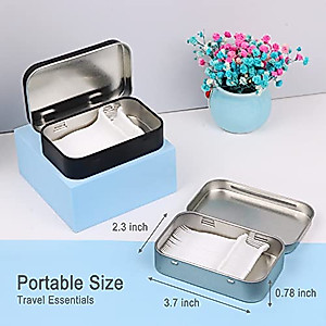 Dental Floss Case Travel Floss, 200 Count Dental Floss Picks with 2 Travel Cases, Fine Dental Flossers, Dental Picks for Teeth Cleaning(Silver, Black)