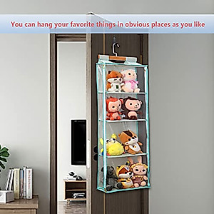 Clear Hanging Handbag Purse Organizer for Closet, TOUNALKER Upgrade Easy Access Wardrobe Tote Bag Storage Holder with Zippers, Washable Dust Pockets Over The Door Space Saving for Bedrooms Living Room