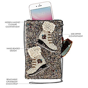Mary Frances Cheap Skate Beaded Crossbody Phone Bag, Multi
