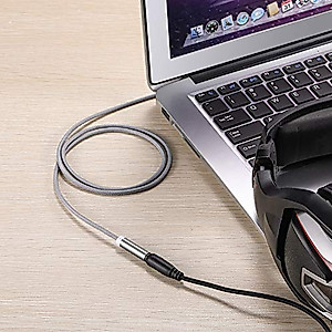 3.5mm Male to Female Audio Cable Stereo,Headphone Extension Cord Adapter Compatible for iPhone,iPad, iPod,Smart Phones Tablets,MP3,PS4 and More (2-Pack) …