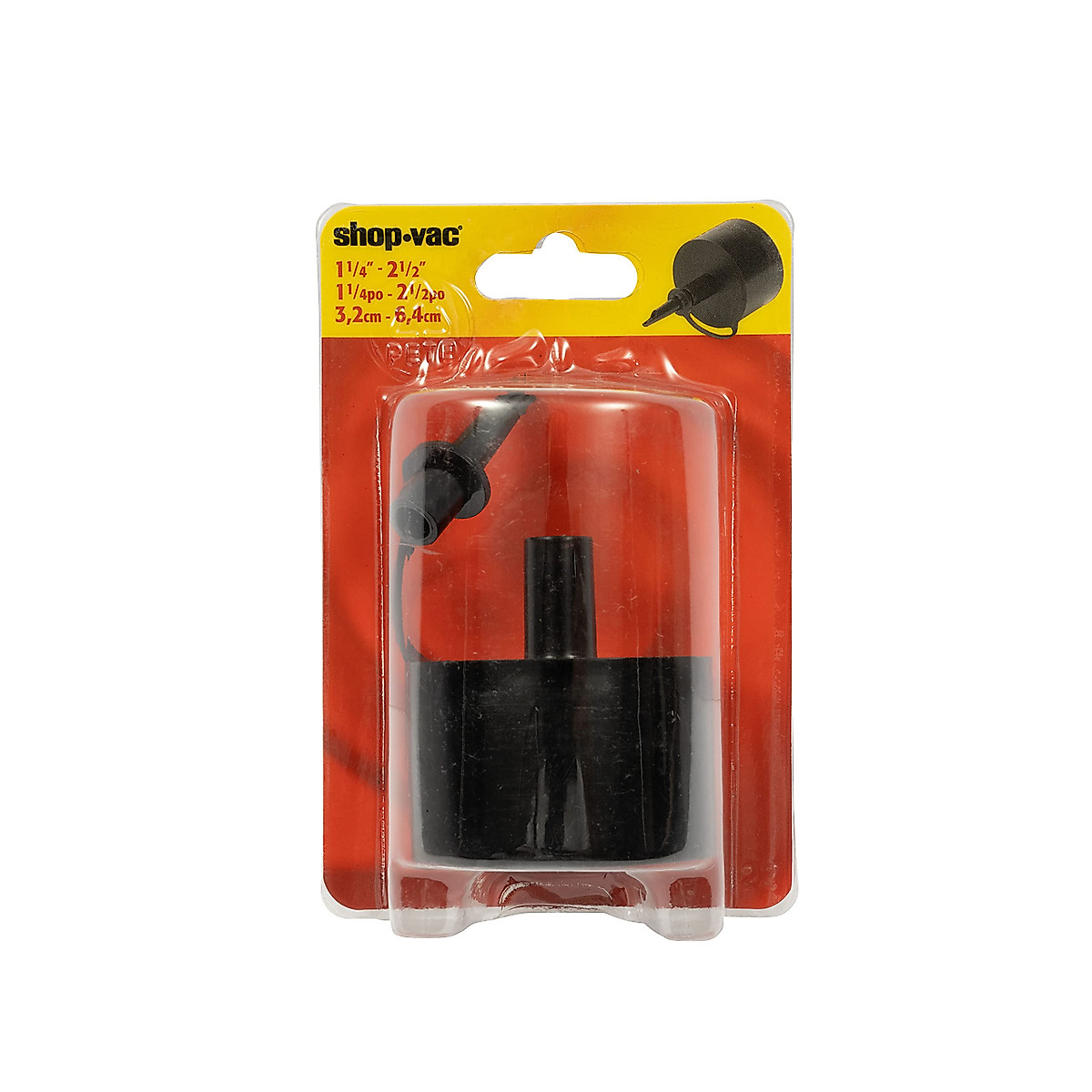 Shop-Vac 9196000 Inflator Nozzle, Fits 1-1/4 inch and 2-1/2 inch Diameter Hoses, Plastic Construction, Black in Color, (1-Pack)