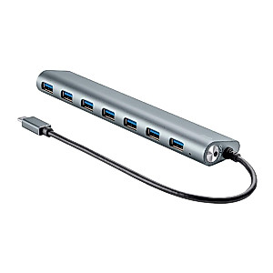 Monoprice 7 Port USB-C Hub - Aluminum, SuperSpeed Transfer Rates, Compatible With Apple MacBook, Google Chromebook & More