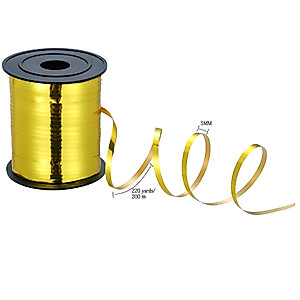 WHQXFDZ 880 Yards Christmas Curling Ribbon Metallic Gold Silver Red Green Shiny Cibbon Set Balloon String Metal Curly Ribbon for Christmas Gift Wrap Craft Holiday Decoration