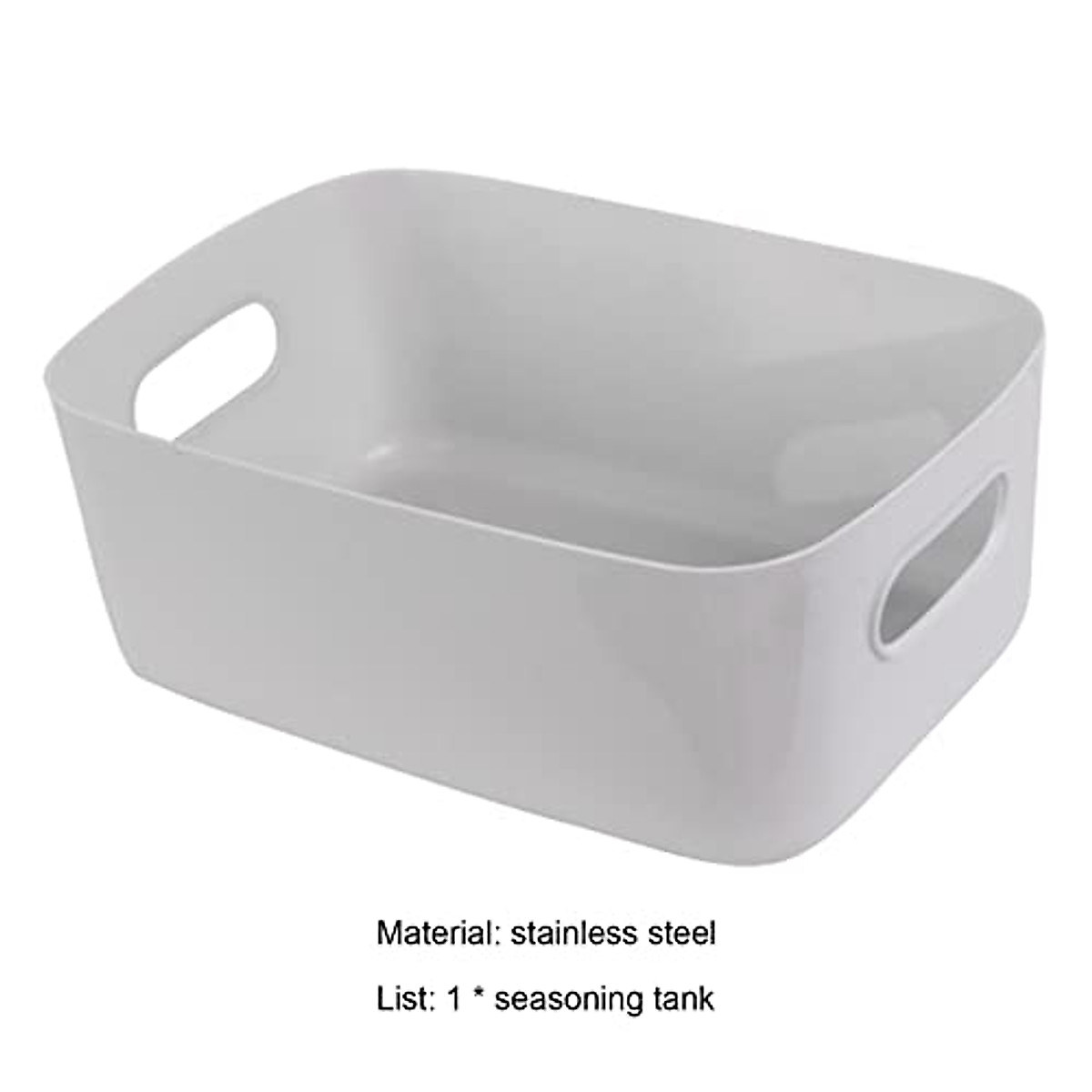 curfair Storage Box Storage Container Convenient Smooth Surface Handle Design Solid Color Versatile Plastic Storage Bin for Bedroom Storage Bin Easy to Clean -Green-Large##