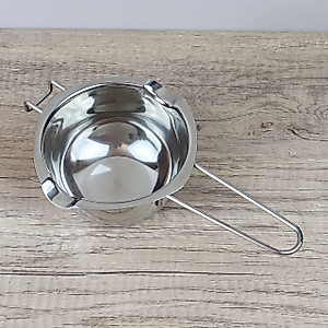 EIKS Boiler Pot Melting Bowl with SUS304 Stainless Steel for Melting Chocolate Candy Cheese Butter and Candle Wax Making, Capacity 400ML/13oz