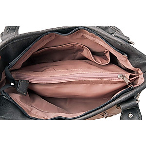 HW Collection Western Handbag Laser Cut Floral Buckle Women Shoulder Country Purse (Turquoise)