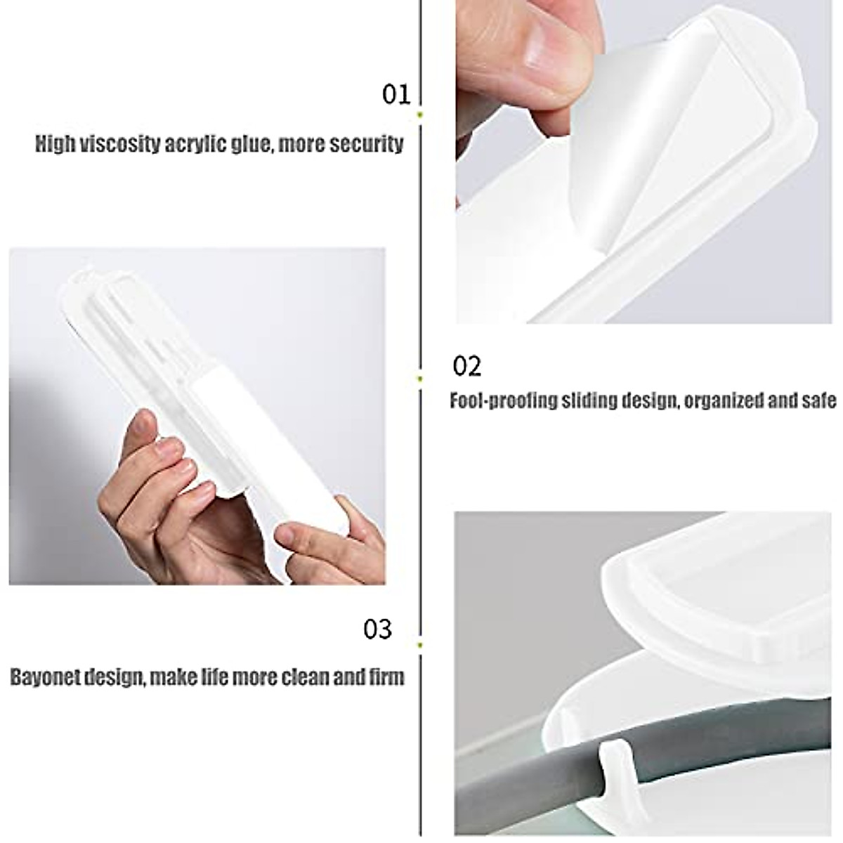 ORIJOYNA Power Strip Holder 2 Pack Self Adhesive Power Strip Mounts with Wire Wrap Function WiFi Router Surge Protector Mount Fixator Wall Mount Punch Free Cable Management System