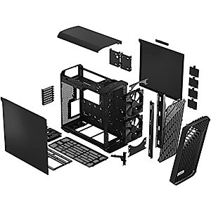 Fractal Design Torrent Black - Solid Side Panel - Open Grille for Maximum air Intake - Two 180mm PWM and Three 140mm Fans Included - Type C - ATX Airflow Mid Tower PC Gaming Case