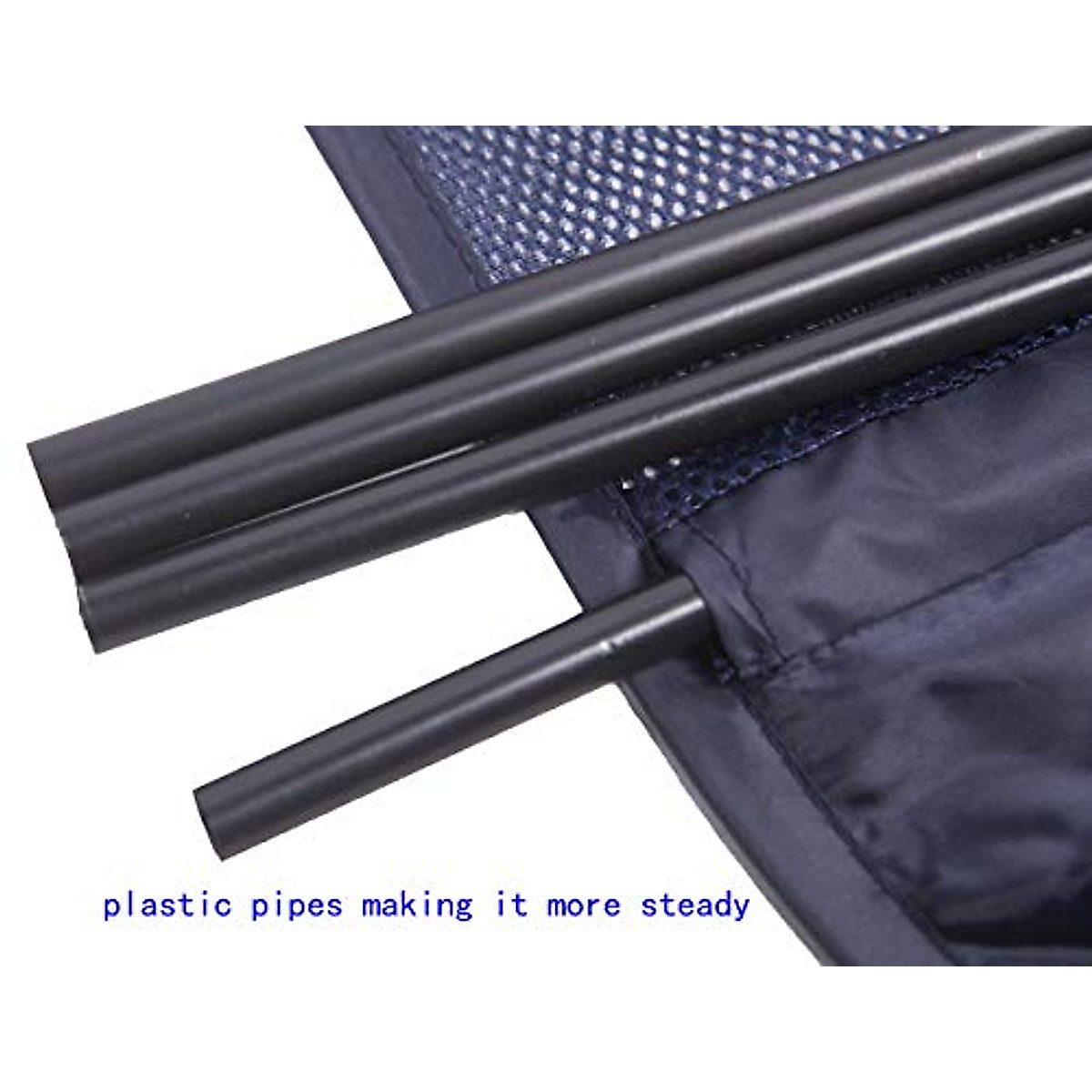 Amelitory Mesh Pop-up Laundry Hamper Easy Foldable Laundry Baskets With Two Durable Handles For Home,Dorm,Travelling Storage Dark Blue