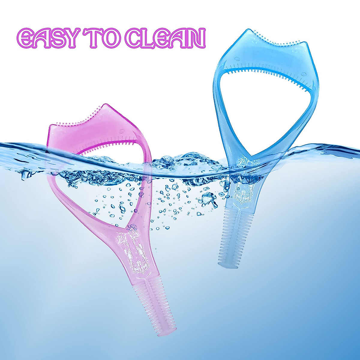 YEJAHY Eyelash Brush Tool, Makeup Cosmetic Eyelash Tool, Eyelash Curler, Mascara Guard, Reusable Makeup Helper for Assist Comb Brush Guard Eyelashes