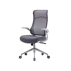Nouhaus Wave Ergonomic Office Chair. Rolling Mesh Office Chair with Lumbar Support and Adjustable Arms. Comfortable Computer Chair, Home Office Desk Chairs, Task Chair or Gamer Chair (Grey)