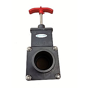 FibroPool Above Ground Pool Gate Valve - 1 1/2 inch - Dual Threaded Shut Off Slice Adapter for Swimming Pools